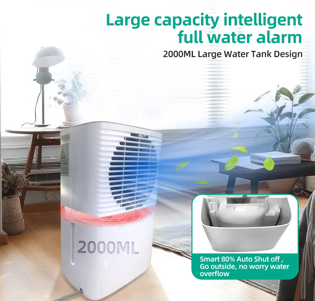 Dehumidifier Compressor Ultra Quiet Dehumidifier with Humidity Level ...