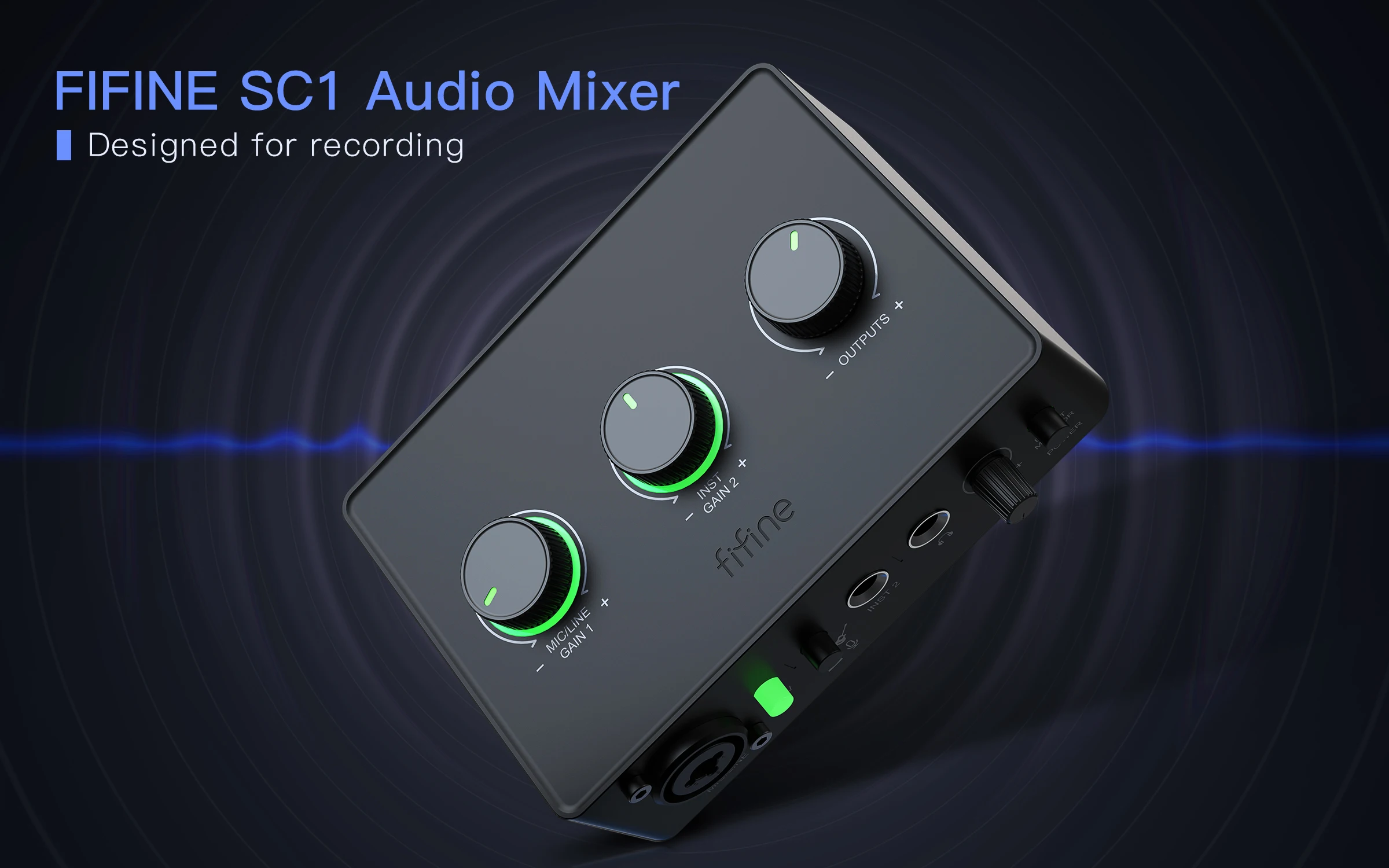 Fifine Amplitank SC1 HIFI Portable Soundcard Recording XLR Audio Mixer ...