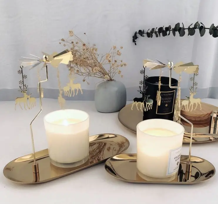 Candlestick Heat Rotating Spinning Tealight Carousel Tea Light ...