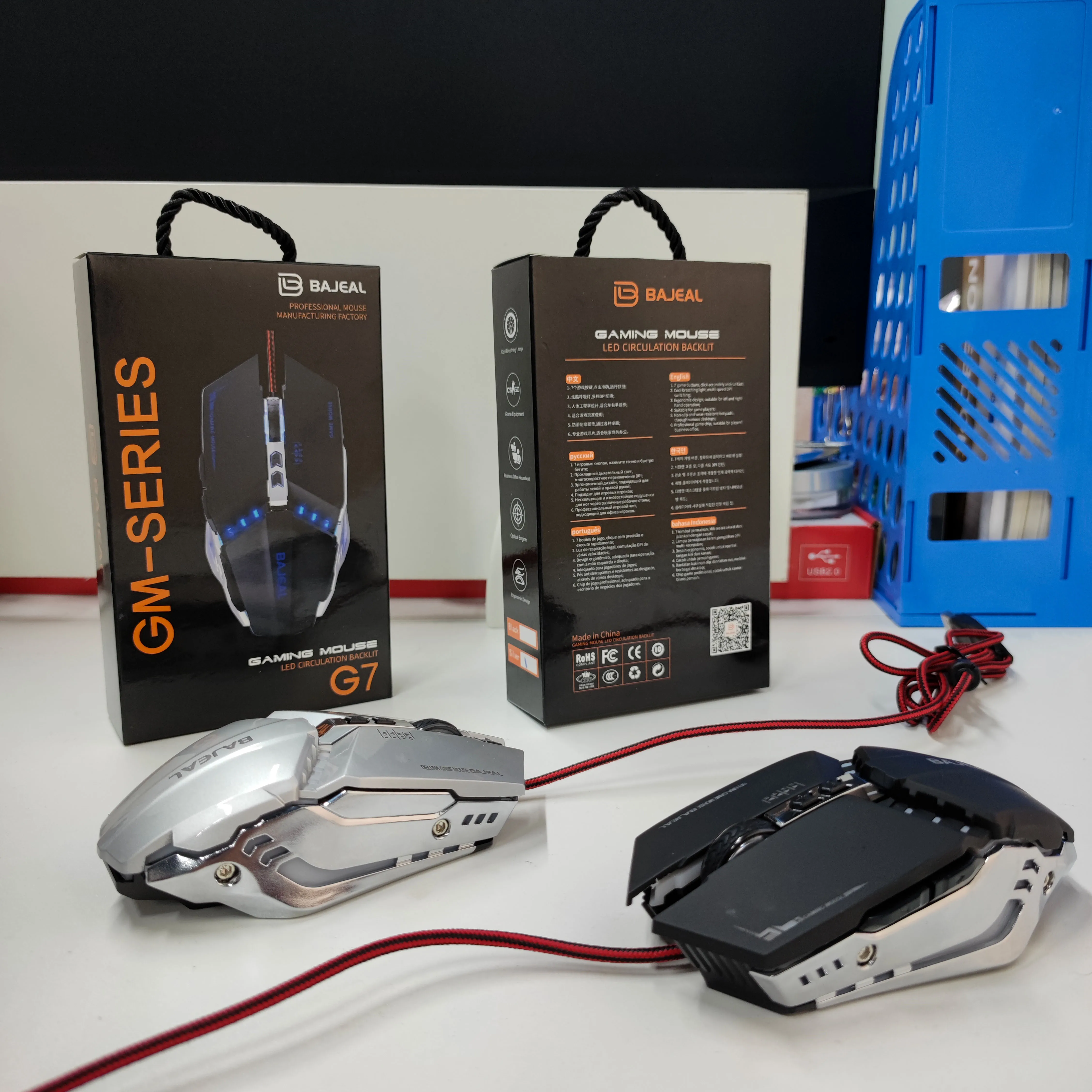 China Brand Logo Custom 6d Gaming Mouse X7 Color Glowing High Quality ...