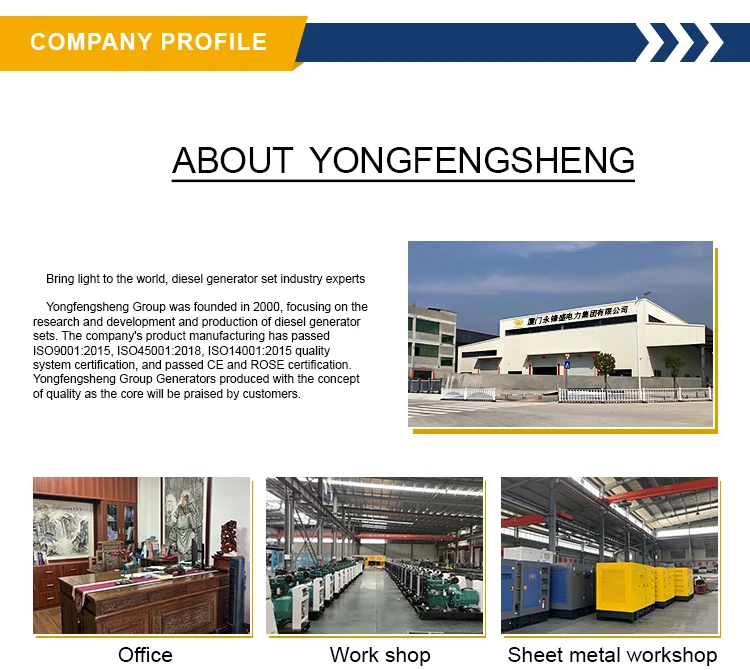 YOFEN Deutz Cummins per Kins Yuchai Engine 15/30/50kva Kw Silent Type ...