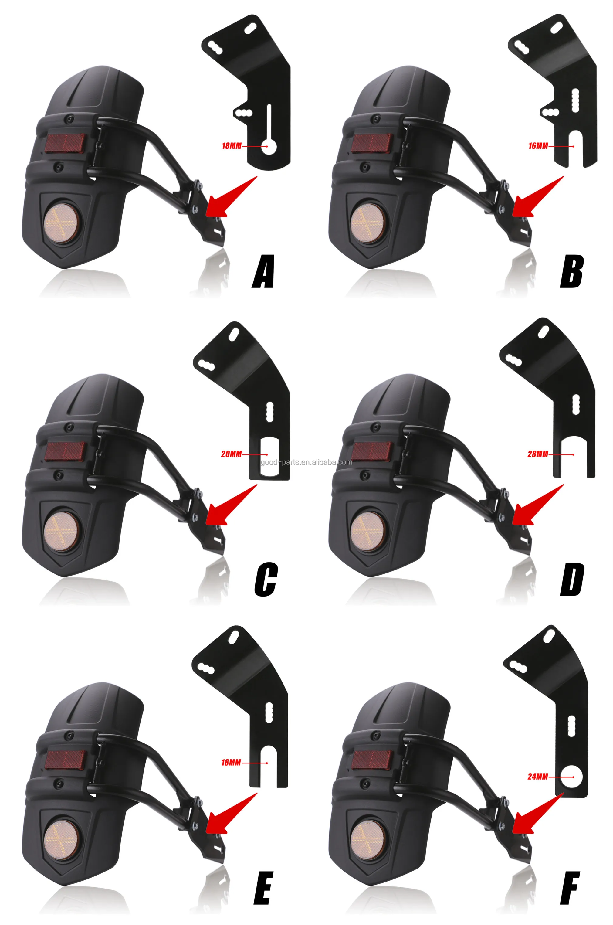 Universal Motorcycle Modified Plastic Rear Mudguard Fender for NINJA ...