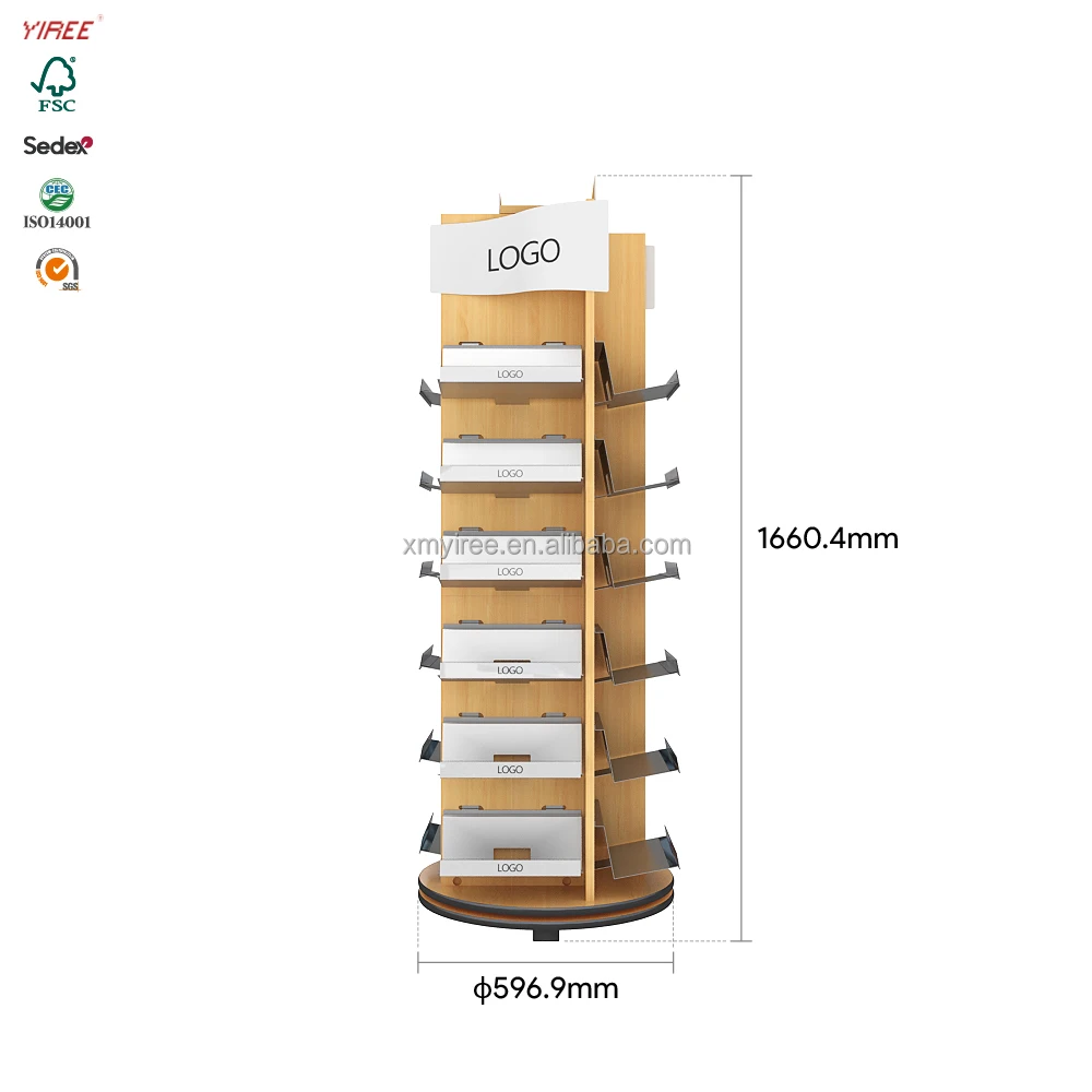 Custom Logo Iron Rotatable Sweet Chocolate Display Stand
