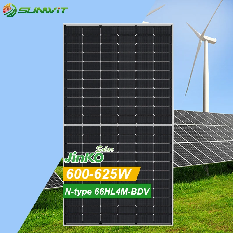 Jinko Tiger Neo N-type Solar Module Jkm600-625n-66hl4m-bdv Jinko 600w 610w 620w 625w Bifacial ...