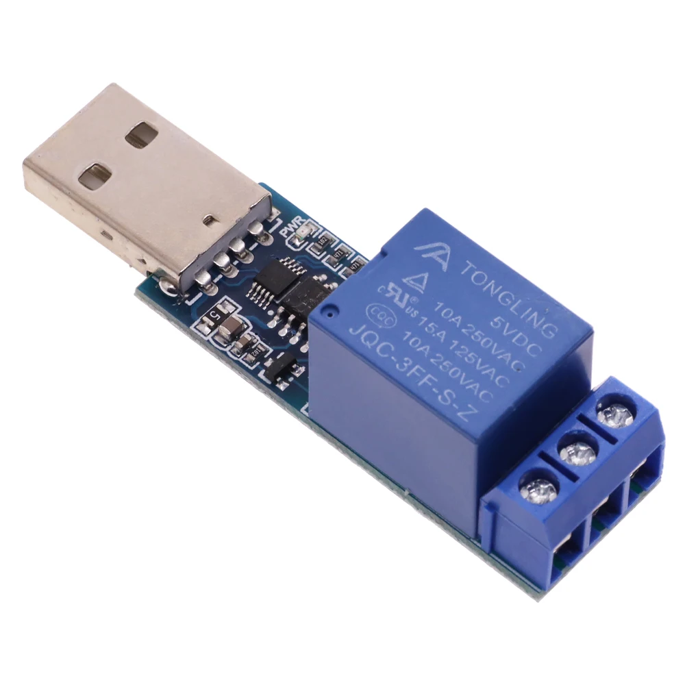 Usb Serial Port Control 1 Channel Relay Module 5v 10a Ch340 Overcurrent ...