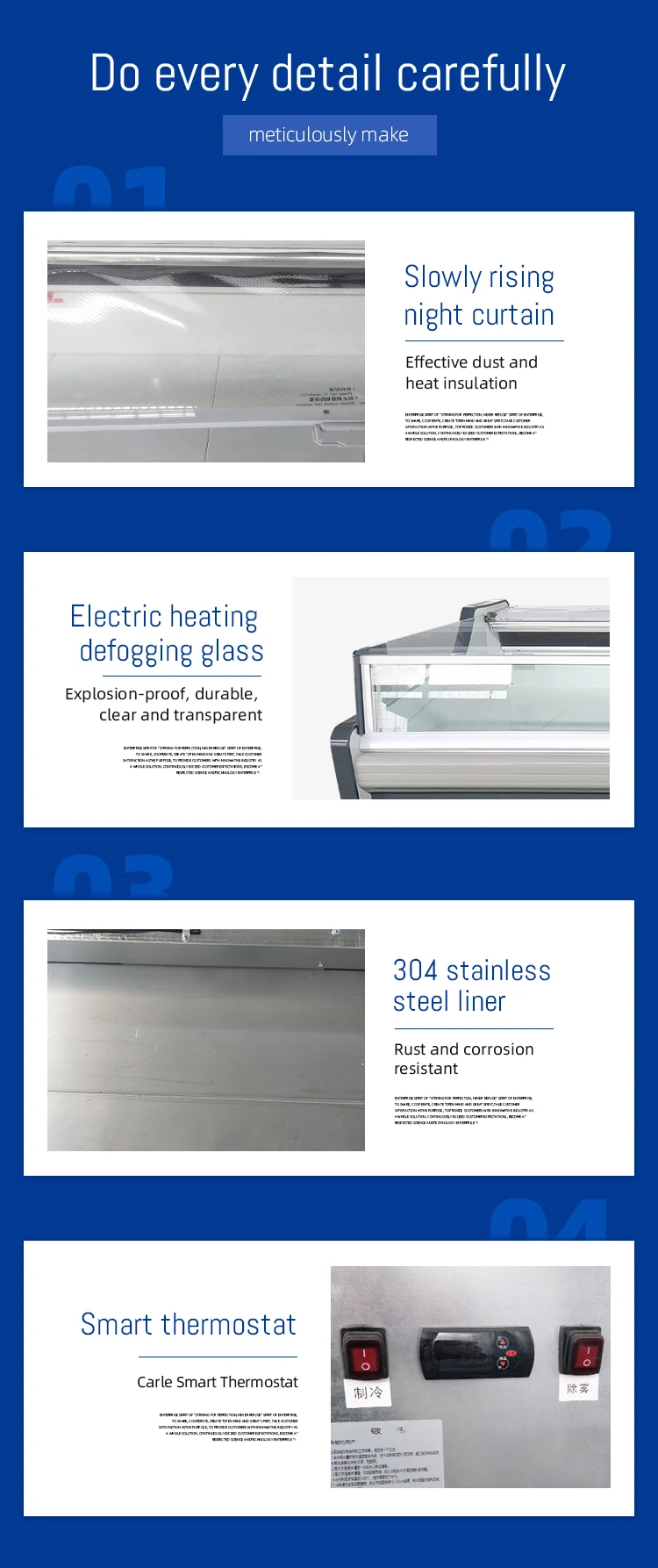 Commercial Seafood Freezer Showcase Fish Display Freezer Meat Display ...