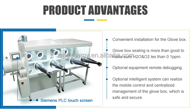 Two Working Stations Glove Box for Lithium Battery Production