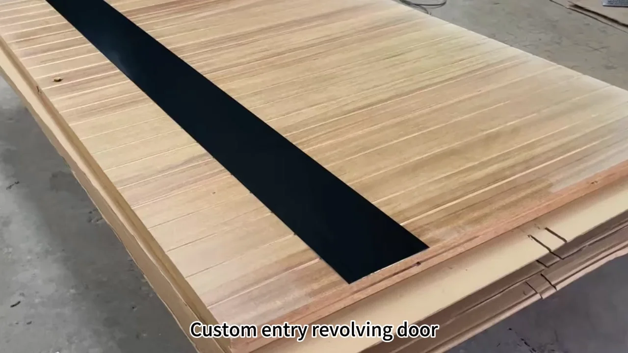 Design Custom Wood Veneer Exterior Panel Modern Pivot Door New Product ...