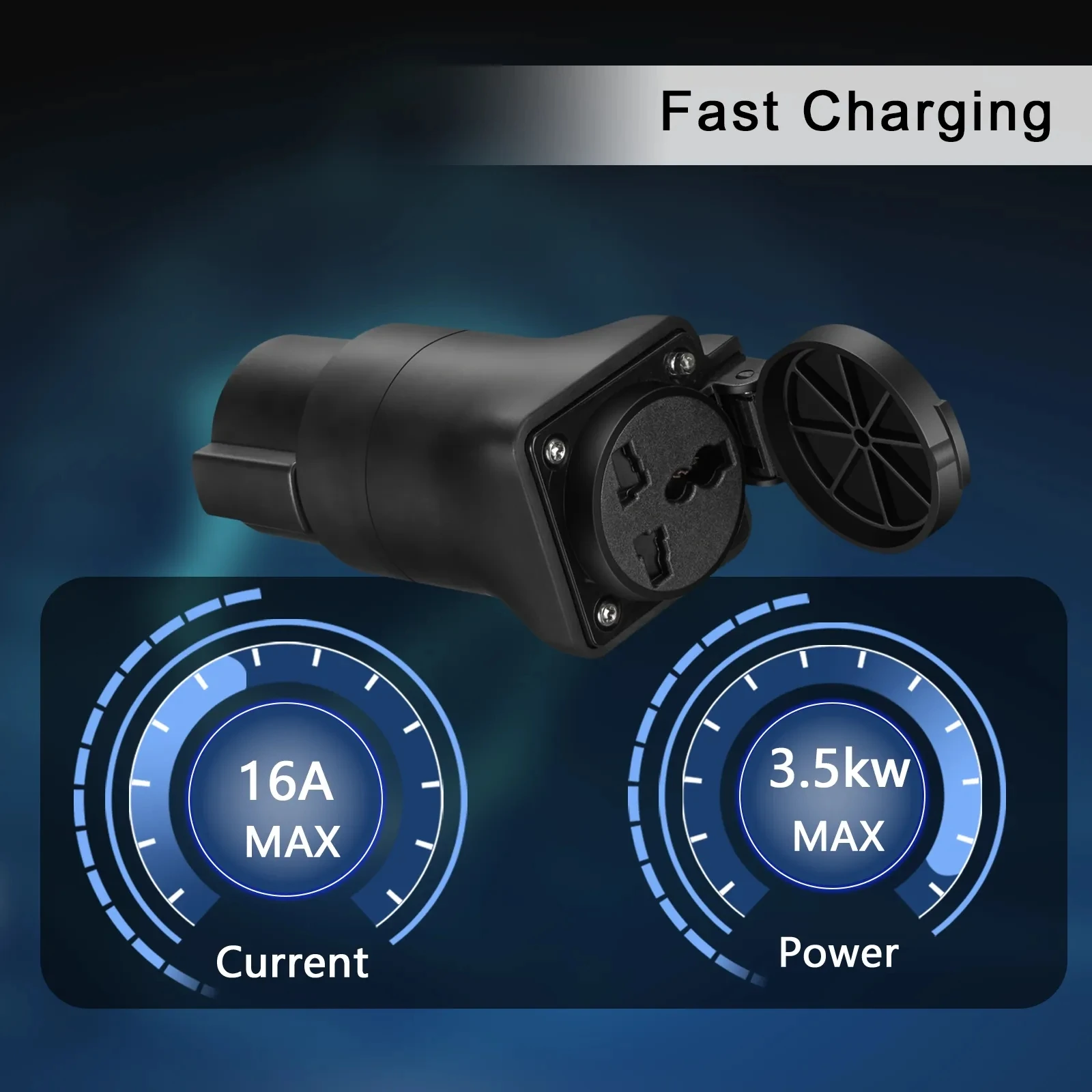 J1772 To Ac Universal Socket Adapter Evse Car Charger Connector Adaptor ...