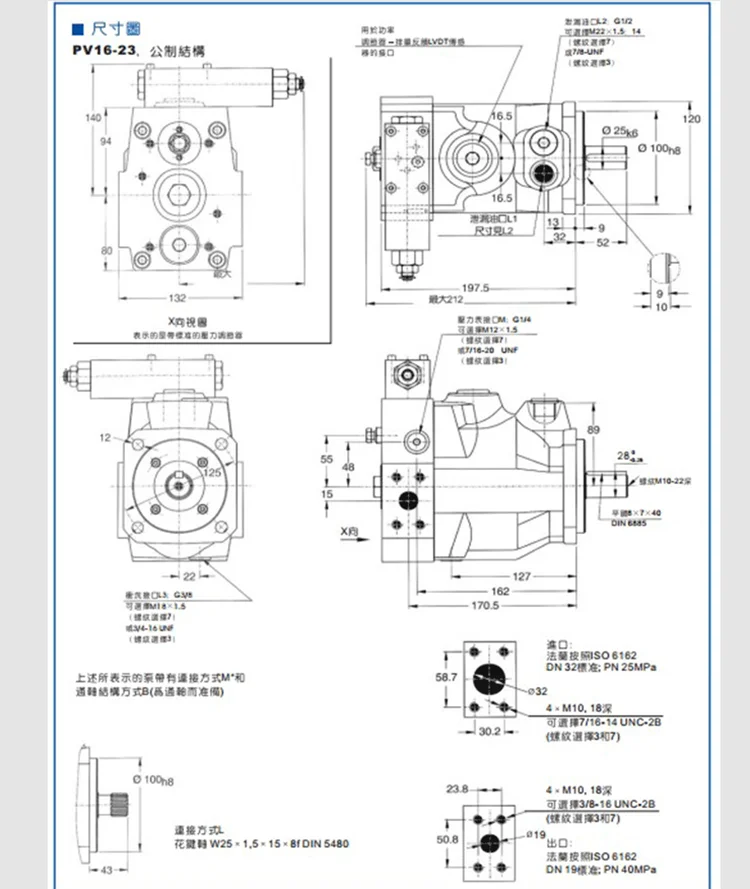 Tejing Pv Series Hydraulic Pump Pv15-2r1e-c00-cw Pv152r1ec00 Pv15-2r1e ...