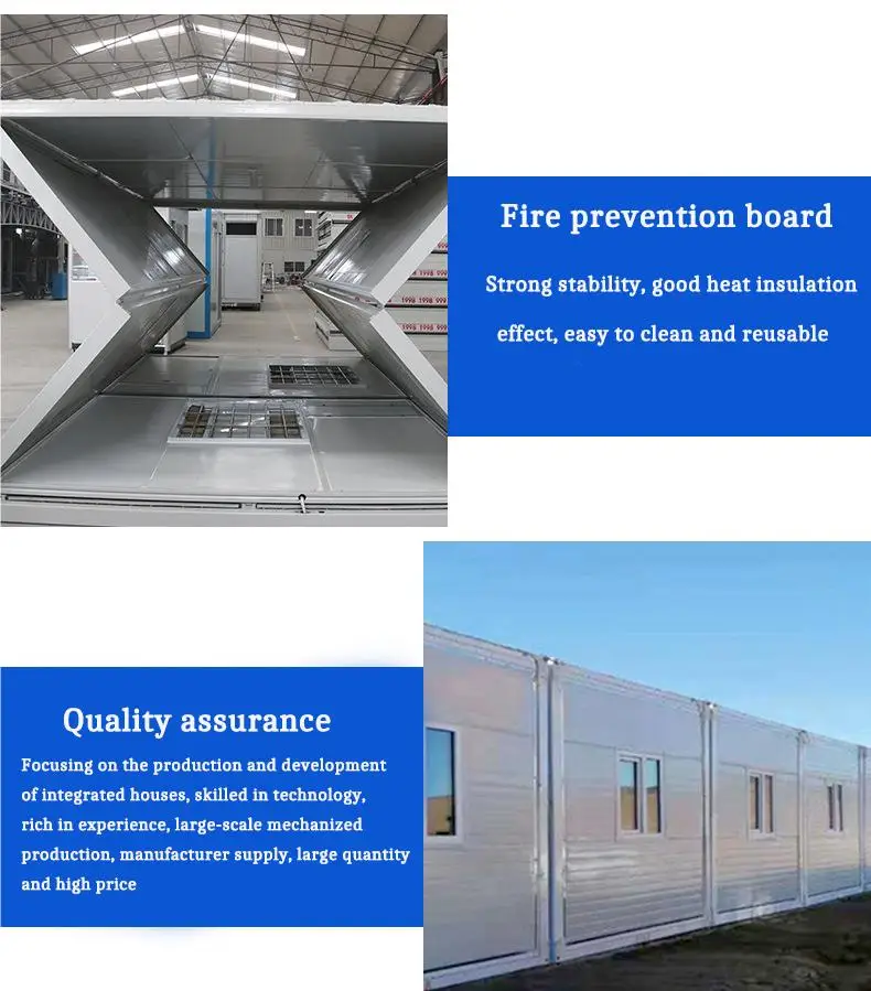 20ft Easy Assemble Folding Container House With Toilet Prefab Folding ...