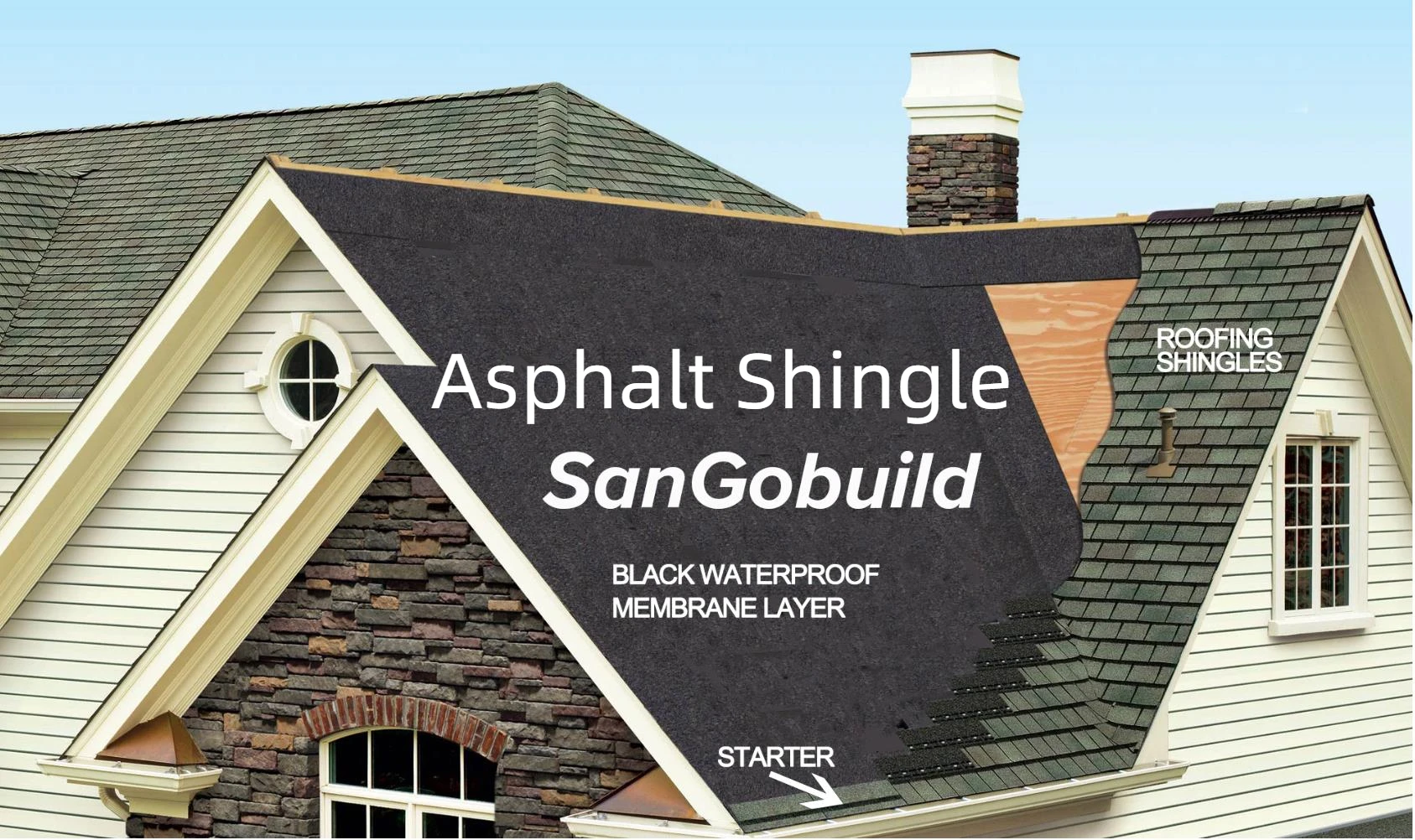 SBS Modified Fiberglass Roofing Shingle - Durable & Stylish