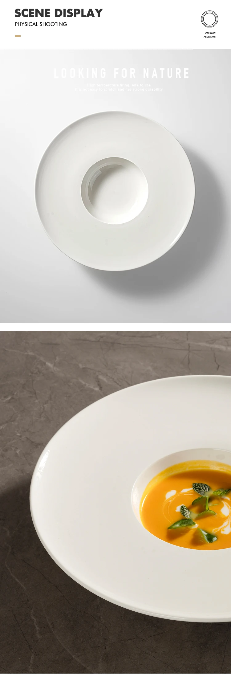 Elegant Western Luxury Dinner Plates for Molecular Gastronomy