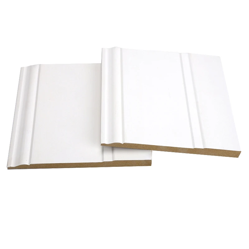 Customized MDF Trim Molding White Gesso Primed Floor Baseboard Skirting ...