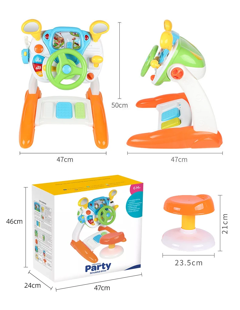 Samtoy Simulation Preschool Educational Baby Toys Driver Kids Steering ...