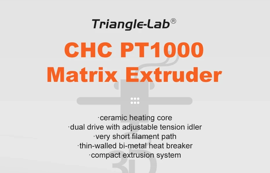 Trianglelab CHC PT1000 Matrix Extruder Hotend Ceramic Heating Core ...