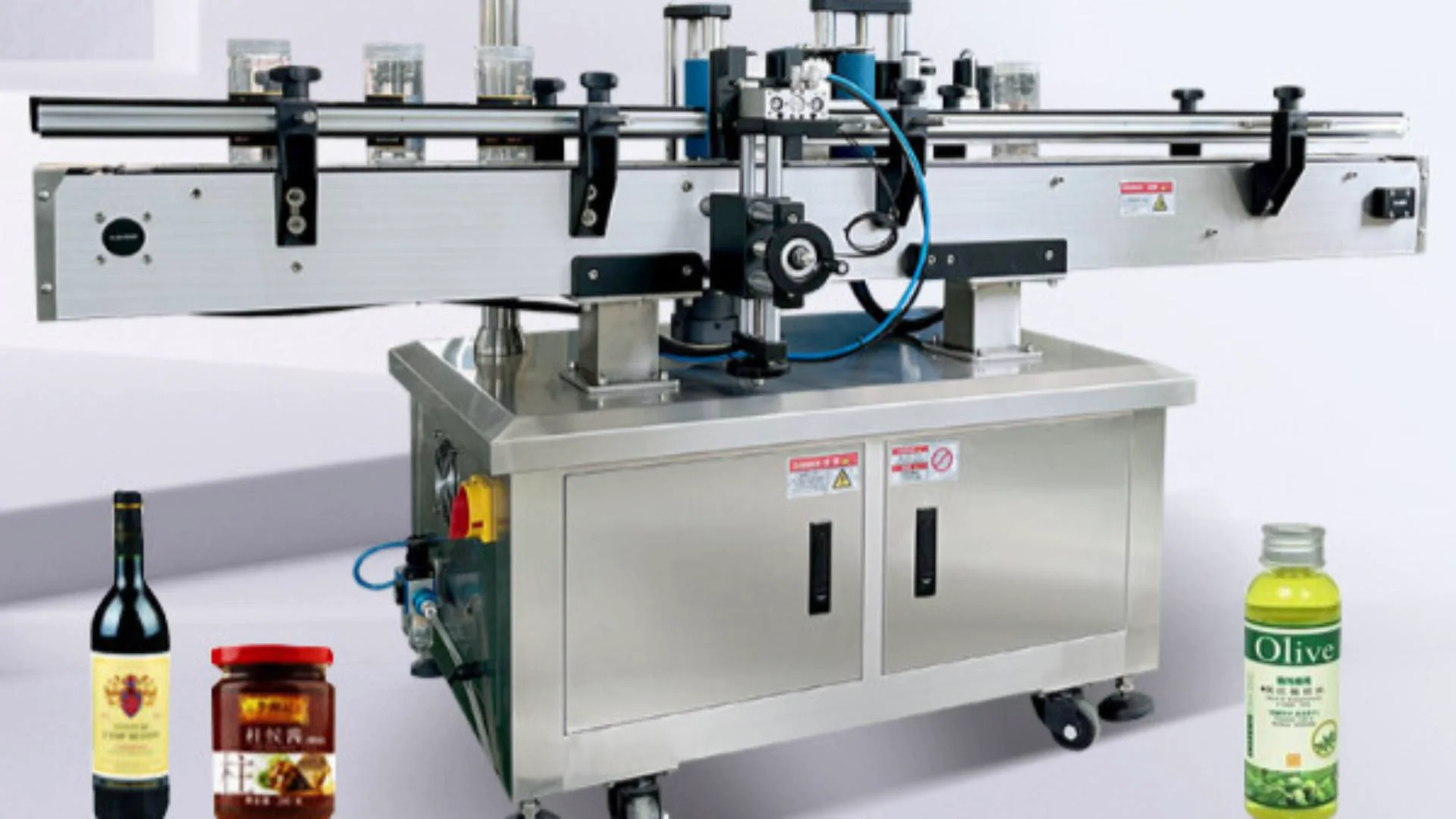 High Speed Automatic Round Bottle Labeling Machine For Food Industry ...