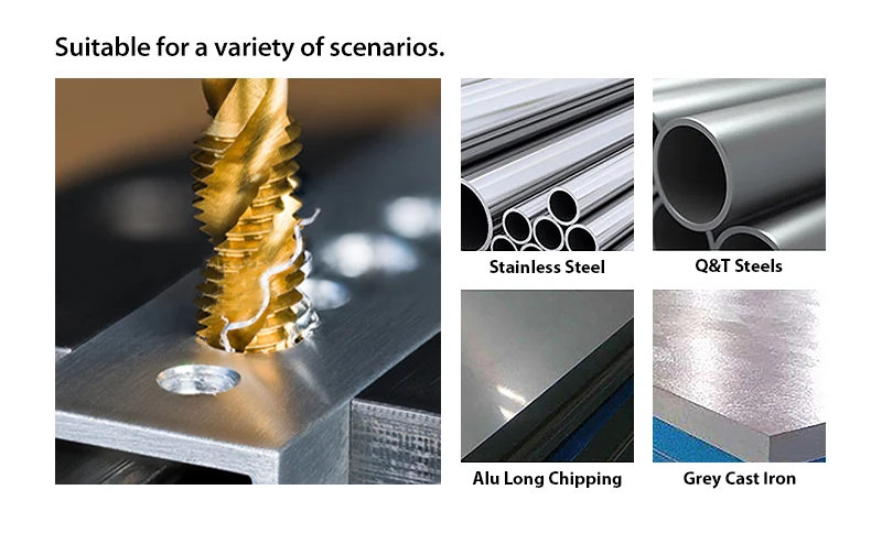 High Quality Hss-e Machine Taps Spiral Point Din371/din376 Nitride ...