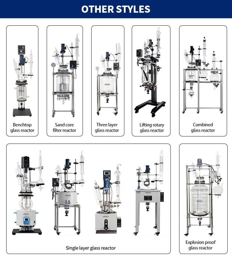 Laboratory Chemical Crystallization Jacketed Glass Reactor 1l 2l 3l 5l ...
