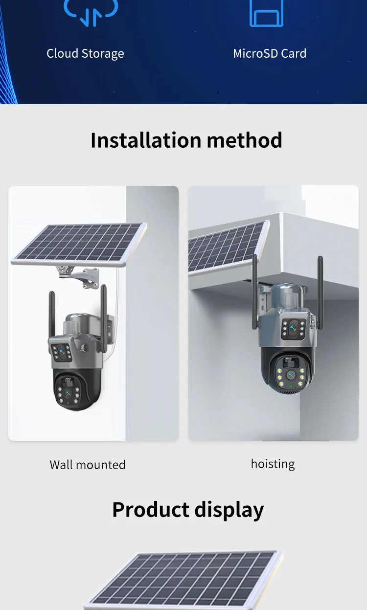 Three Eyes 4g V360 Solar Monitor 360 Degree Mobile Phone Remote Outdoor ...