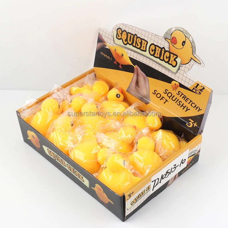 Squeeze Cute Chicken Toy Sand Filled Stretchy Sensory Yellow Chicken ...