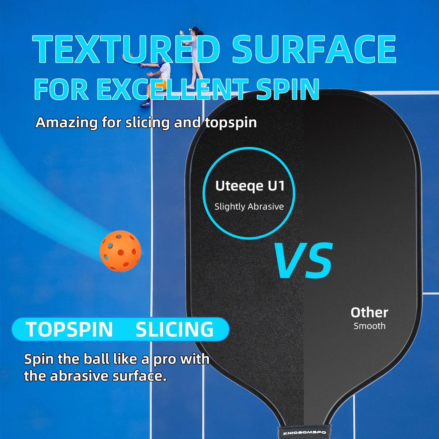 Adults With Frosted Texture Surface Carbon Fiber Usapa Pickleball ...