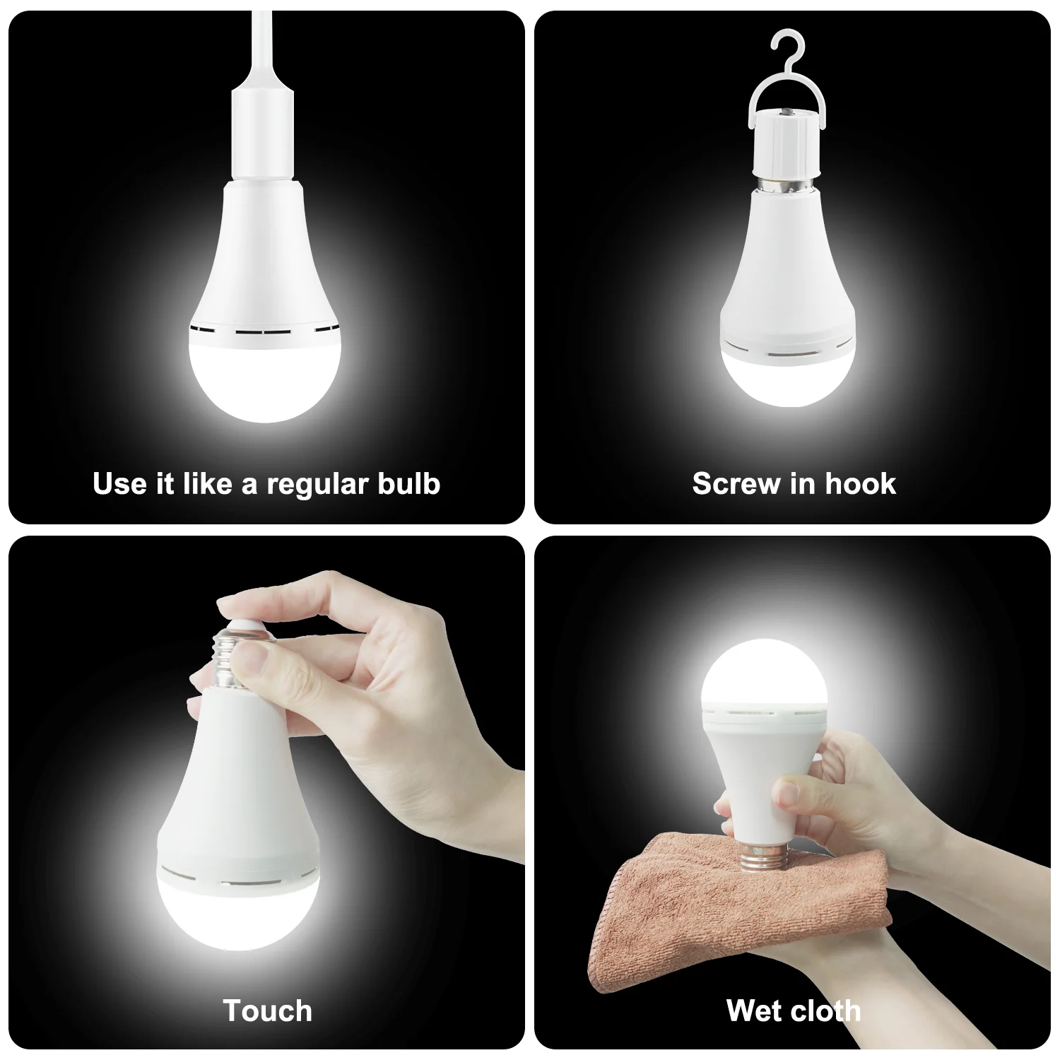 Portable Cordless Charging Emergency Bulb Recharge Bulb Emerg Led ...