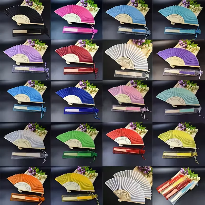 Hand Held Fans Wedding Fan Promotional Custom Printed Bamboo Paper ...