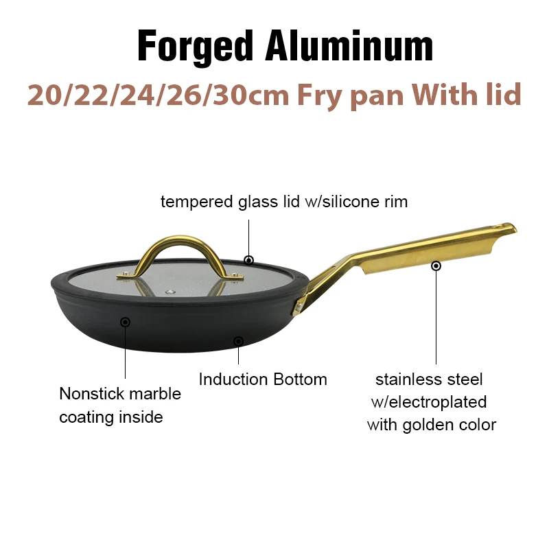 8PCS Granite Cooking Pots Cookware Set Nonstick Rose Gold Black New ...