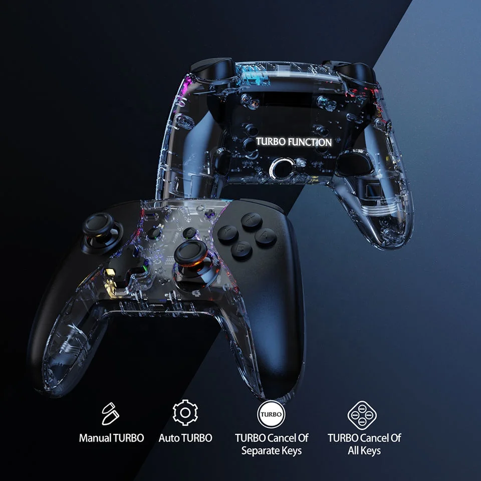 High Quality Game Gamepad Six Axis Joystick Handle With Rgb Light Wake ...