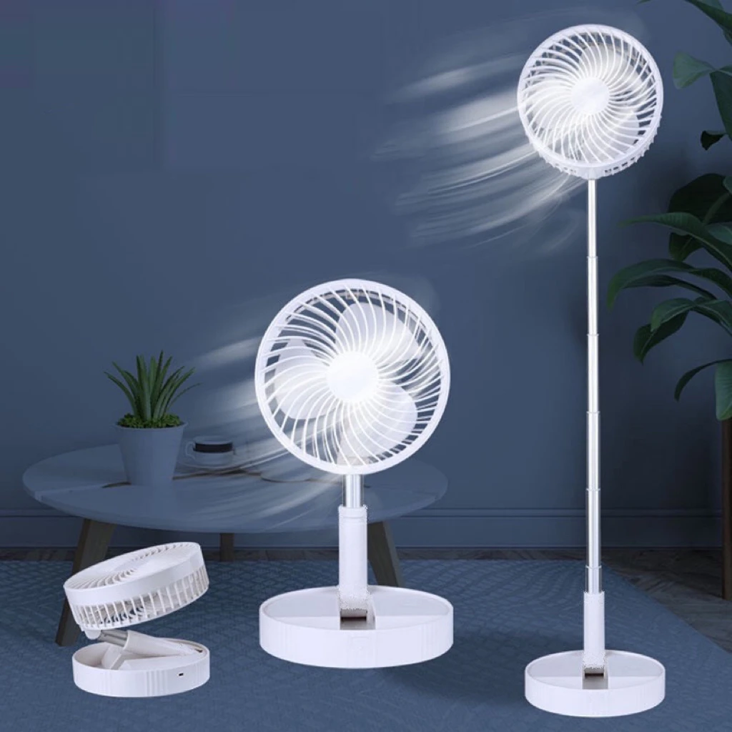 Outdoor Big Fan Telescopic Freestanding Desk Pedestal Fan Rechargeable ...