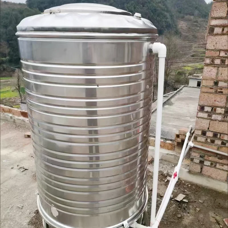 304 stainless steel cylindrical water tank for household rooftop ...