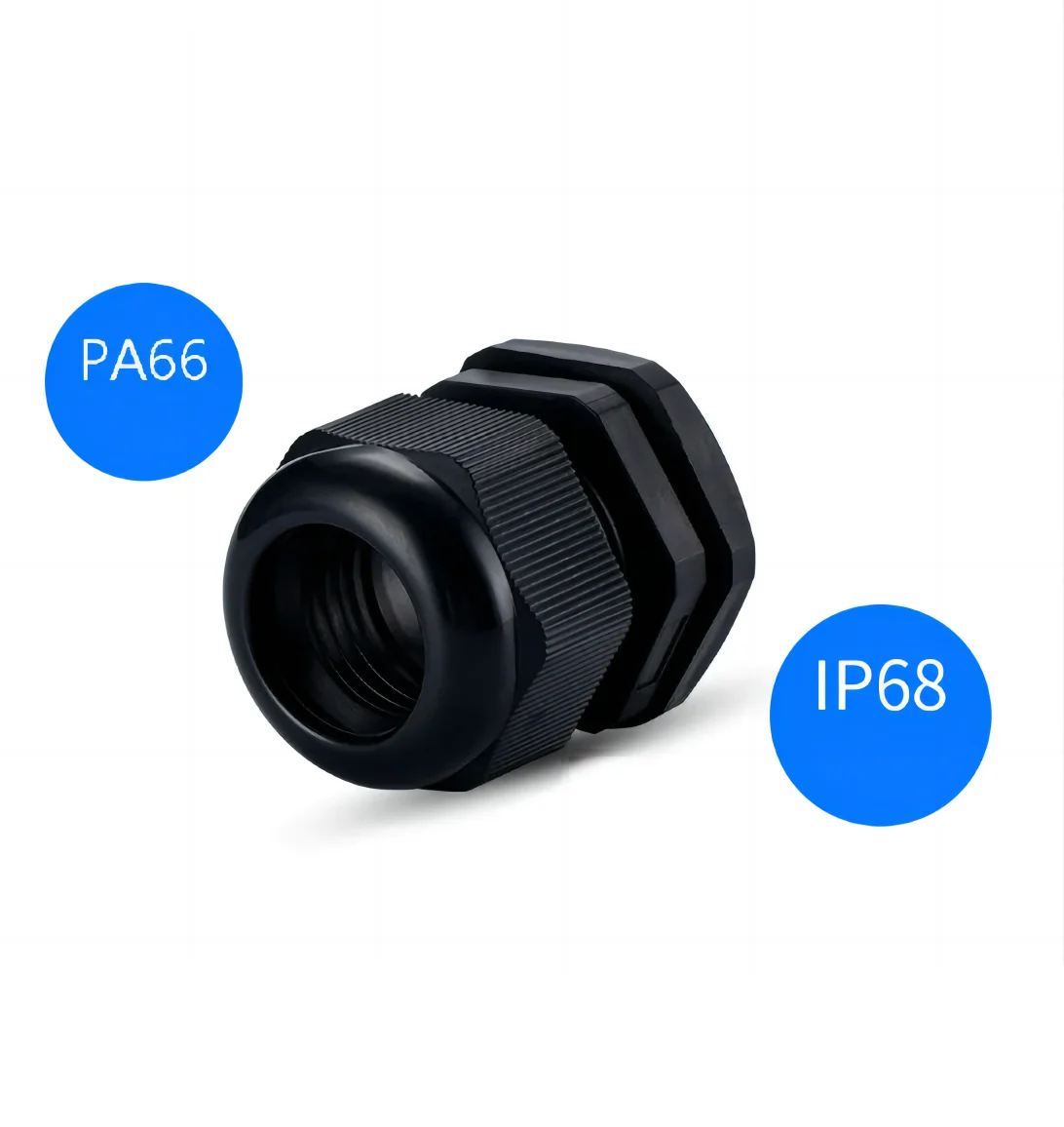 IP68 Black White Waterproof Adjustable Cable Gland Fixing Joint with ...
