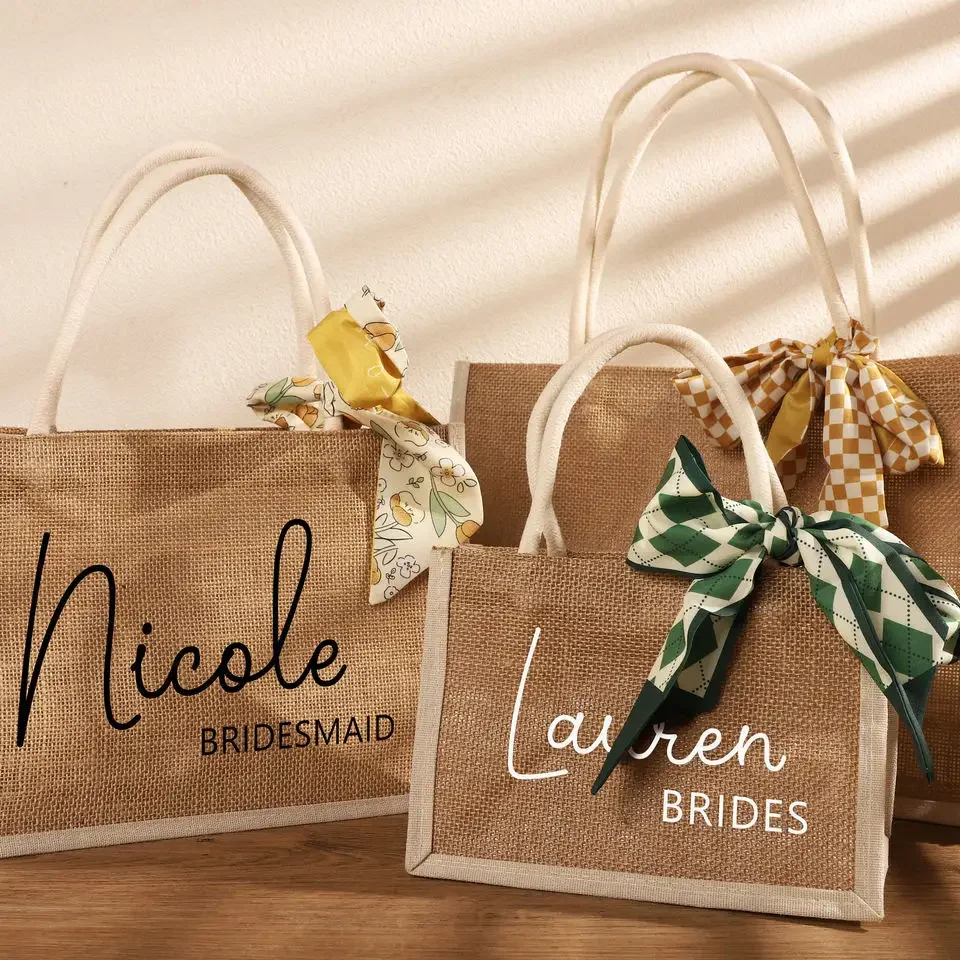 Wholesale Custom Printed Wedding Shopping Gift PE Tote Bags