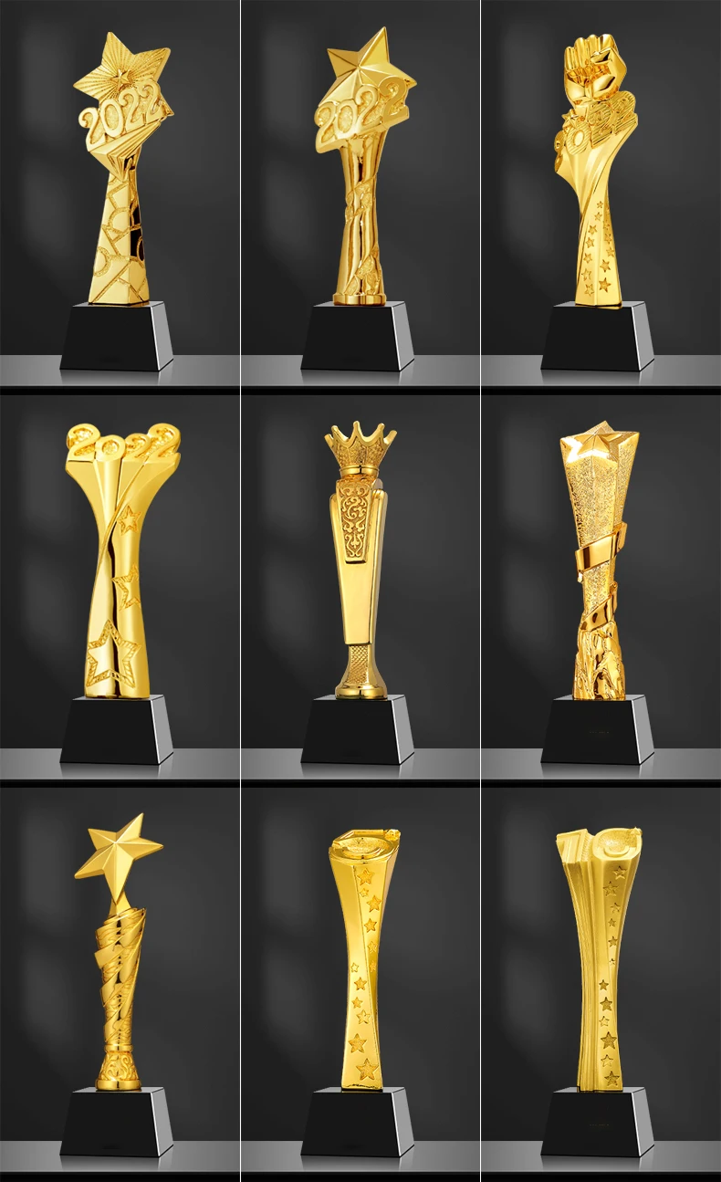 Customized Award Trophy Design - Football Crown Trophies