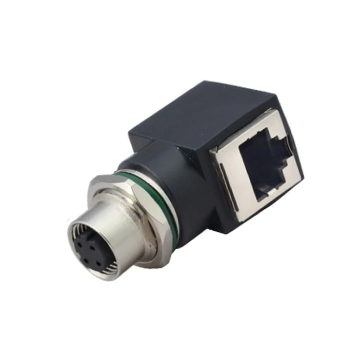 M12 Rj45 Adapter 90 180 Degree Female Male To Rj45 Adapter A-code D ...