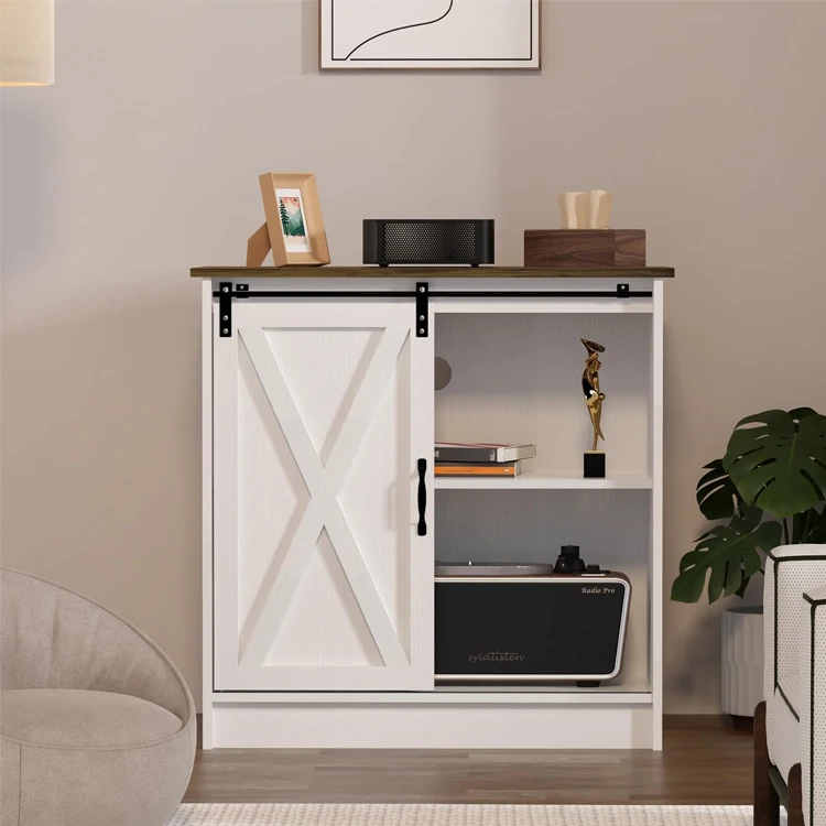 Modern French Buffet and Sideboard Cream of White Rustic Wood ...