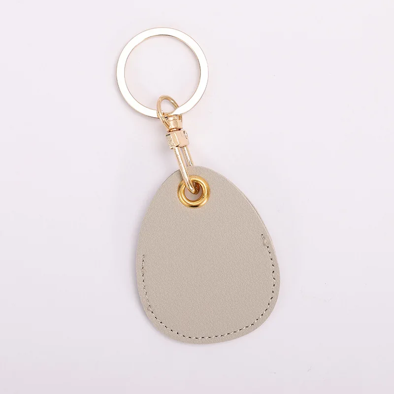 Printable Logo Water Drop Type Leather Keychain Pendant Simple Fashion ...