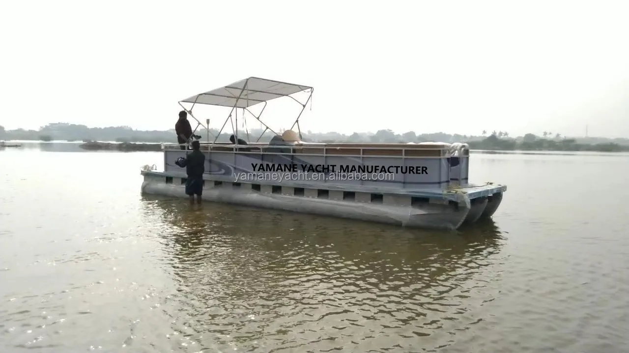 30ft Aluminum Pontoon Floating Barge Boat Furniture for Family Leisure ...