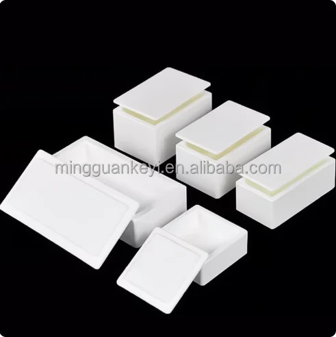 70ml 99% MgO Square Crucible with Lid / Without Lid High Temperature ...
