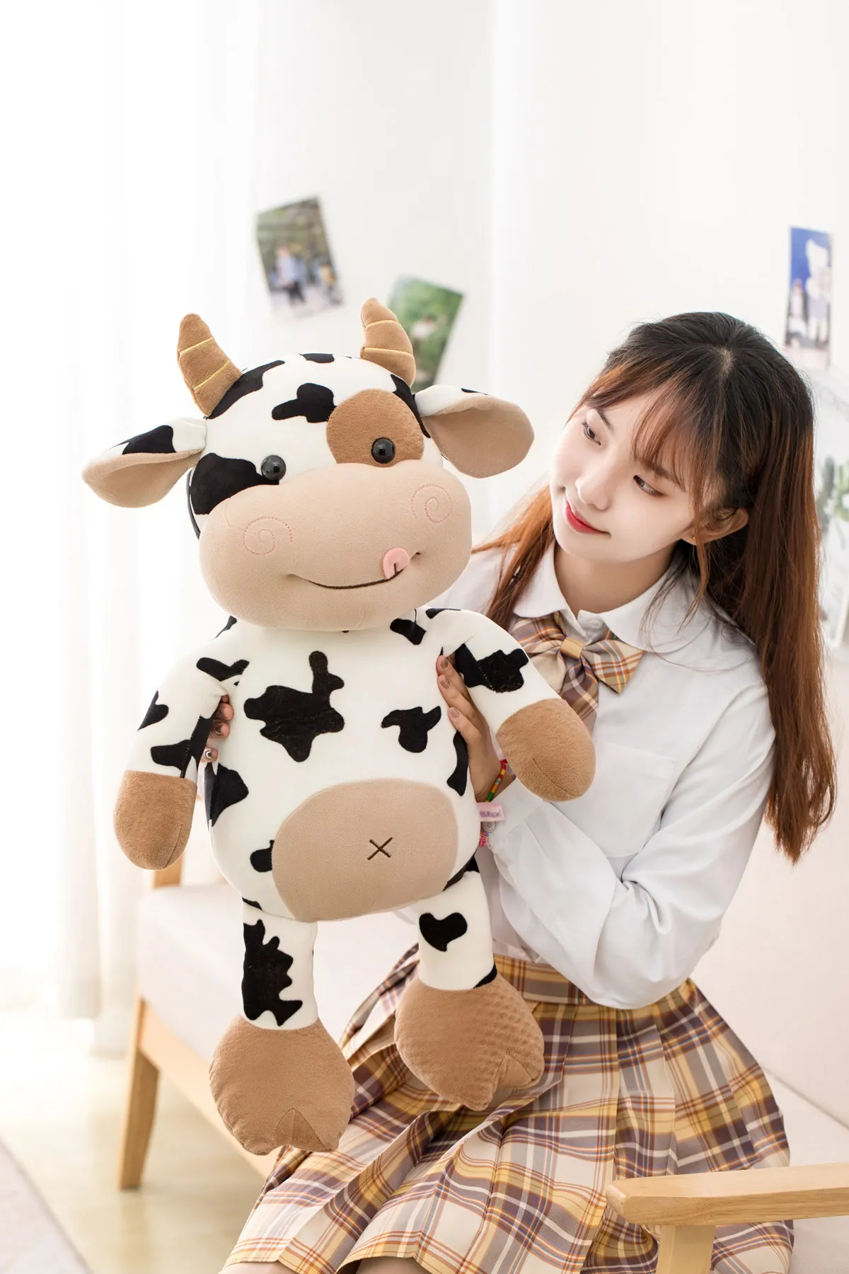 New Plush Cow Toy Cute Cattle Plush Stuffed Animals Cattle Soft Doll ...