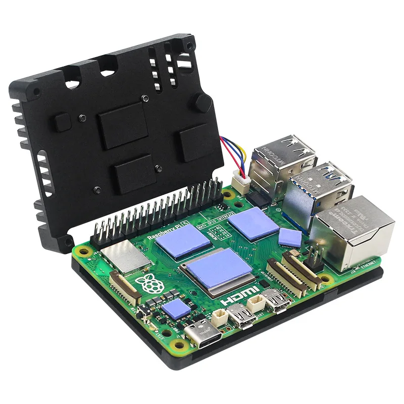 Raspberry Pi 5 Aluminum Alloy Shell Passive Cooling Optional Pwm Fan Metal Case For Raspberry Pi ...