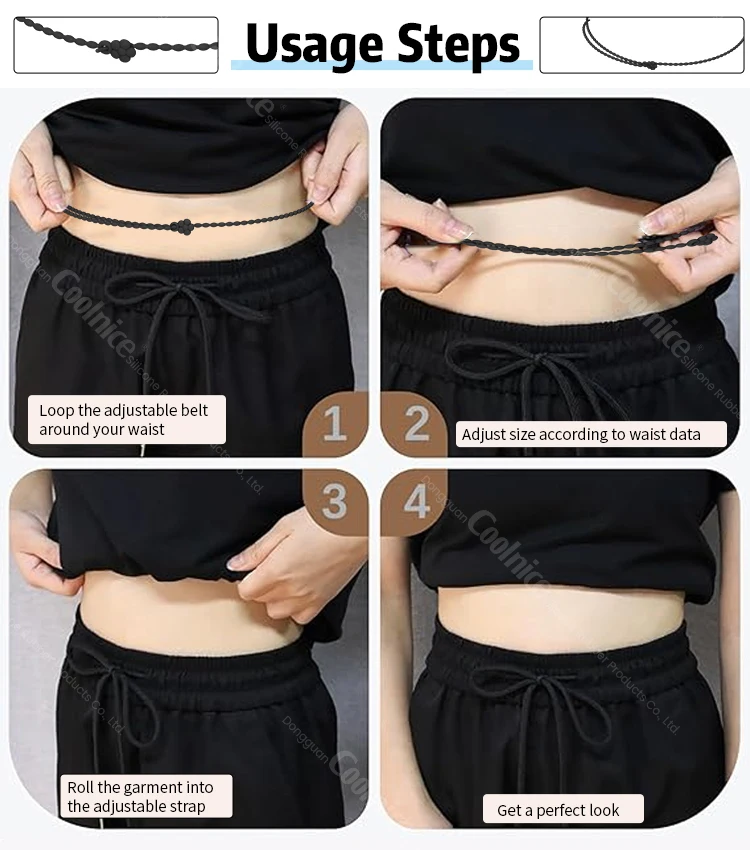 Factory Supply Reusable Silicone Crop Tuck Adjustable Band For Shirt ...