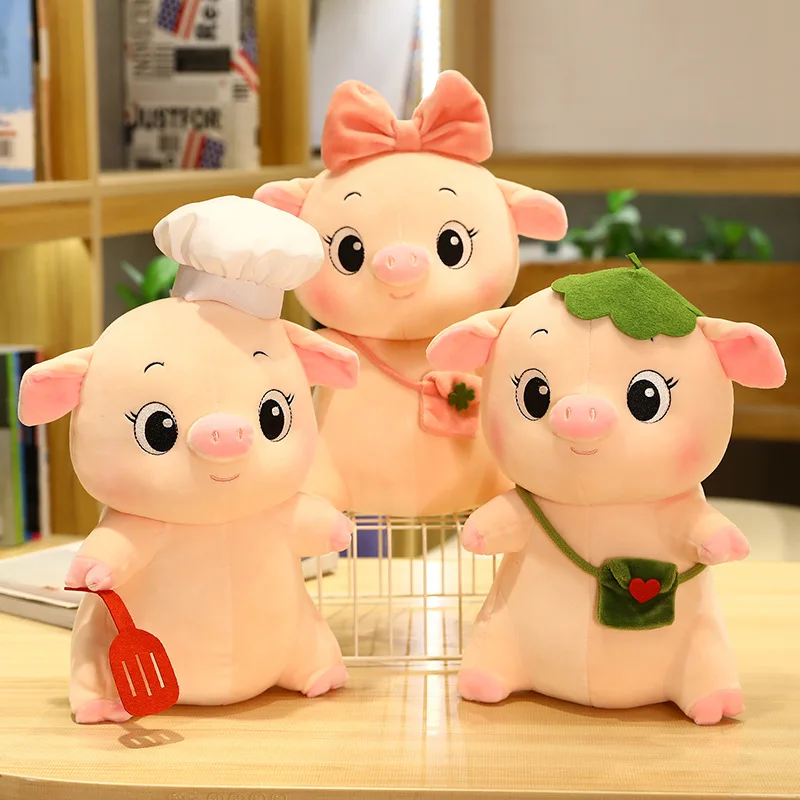 Cute Baby Pig Plush Toy Couple Pig Soft Doll Sleeping Soft Pillow pink ...