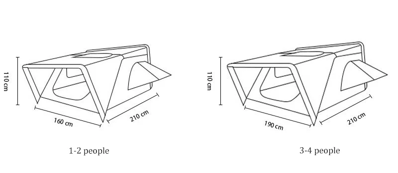 Cheap Car Roof Tent Awning Triangle Car Roof Top Sleeping Tent Aluminum ...
