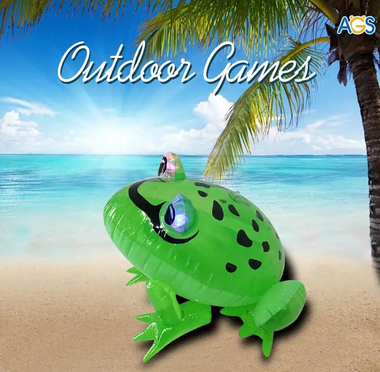 Large Inflatable Frog Blow Up Toy Animal Inflatable Shinning Eyes ...