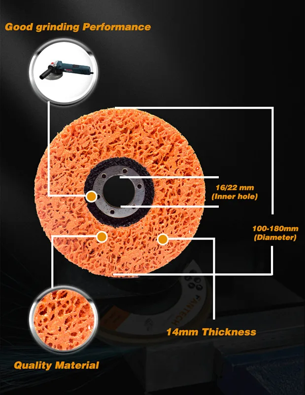Fantech Orange Color Strip and Clean Disc - Ceramics for Paint Removal