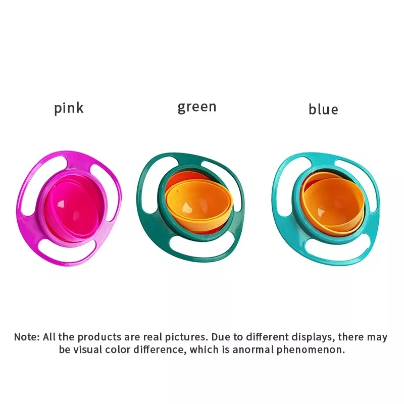 Universal Children's Gyro Bowl - Spill-Proof Feeding Dishes