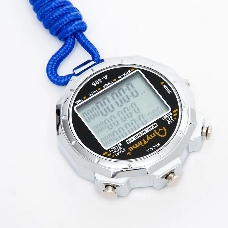 Metal case Three Rows 100 Multi-function Electronic Stopwatch Referee ...