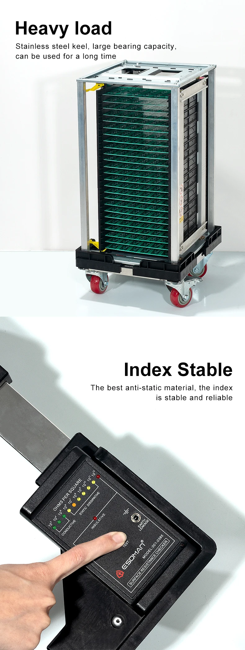 Stainless Steel ESD Turnover Box - Customizable Storage